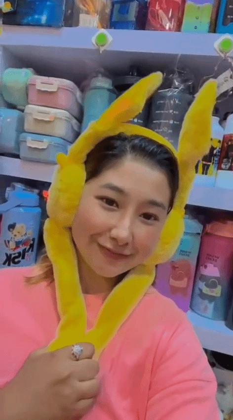 Soft Fluffy Rabbit Ears Headband - Moving Ears with Airbag Control Ran ...